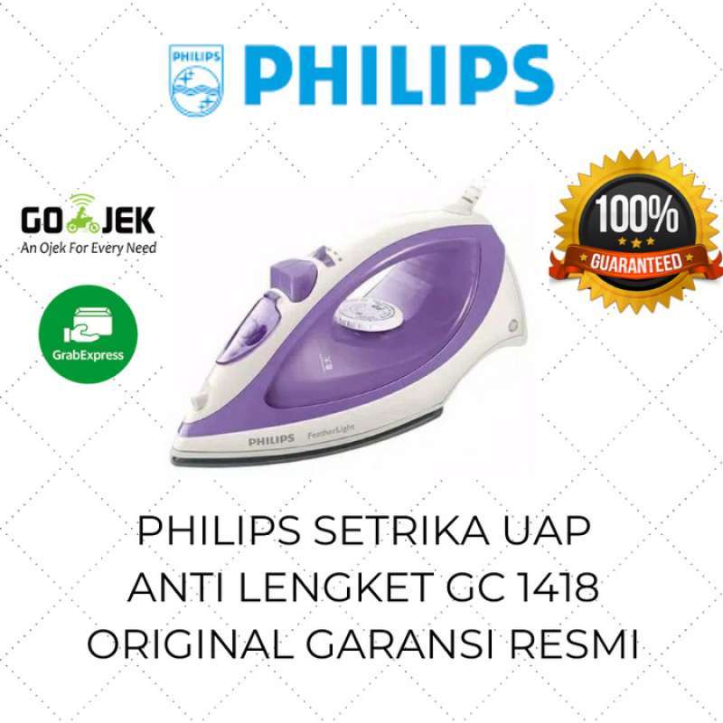 Promo Philips Setrika Uap Gc 1418 / Gosokan Baju Listrik Low Watt Kecil ...