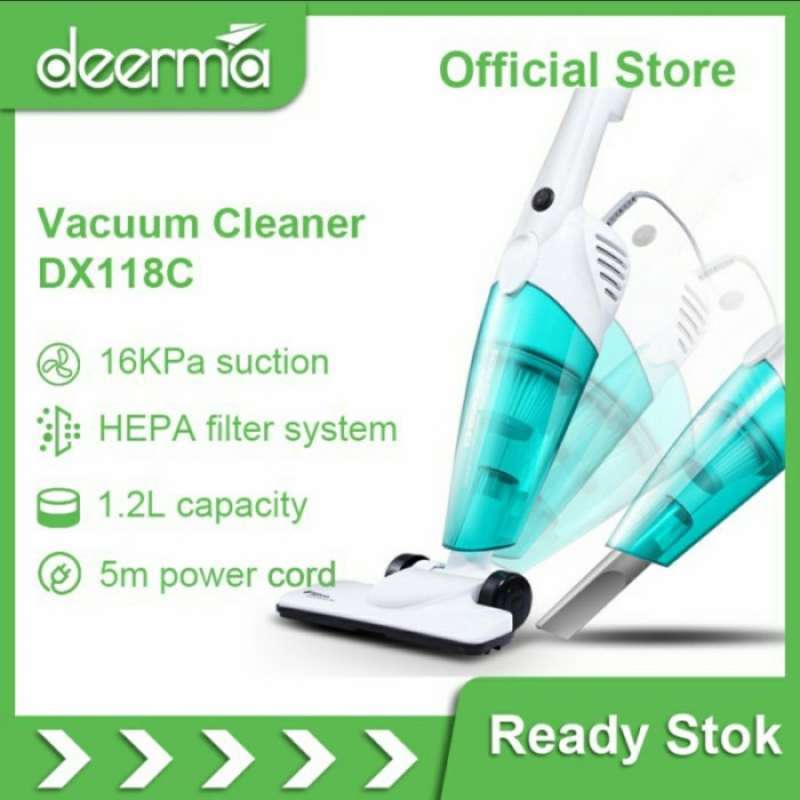 Promo Deerma Dx118c Wired Handheld Vacuum Cleaner Strong Suction 600w ...
