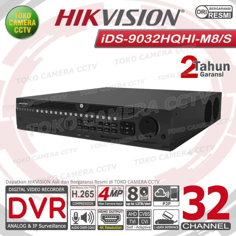 Jual Dvr Cctv Hikvision 32 Channel Recorder Hikvision 32ch 4mp 8hdd Di ...