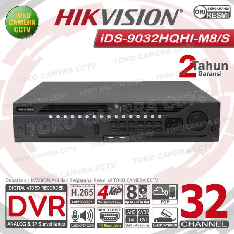 Jual Dvr Cctv Hikvision 32 Channel Recorder Hikvision 32ch 4mp 8hdd Di ...