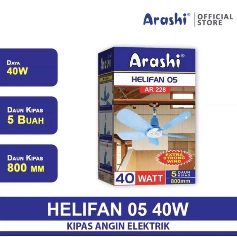 Promo Kipas Angin Arashi Helifan 15watt 20watt 30watt 40watt Kipas ...