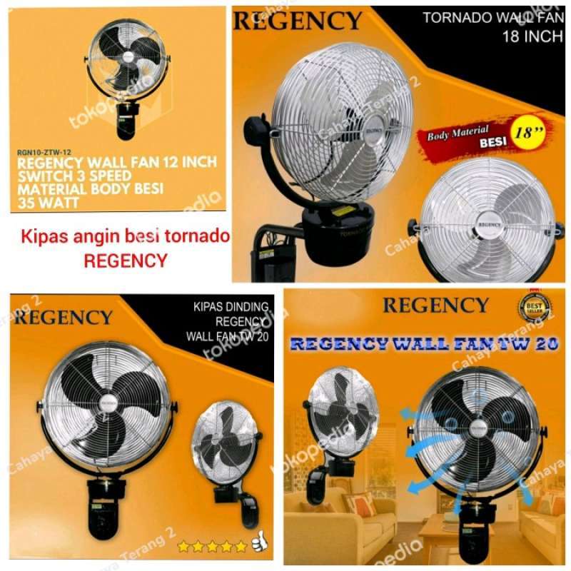 Promo Kipas Angin Dinding Besi Tornado Regency 20 Inch/wall Fan Besi ...