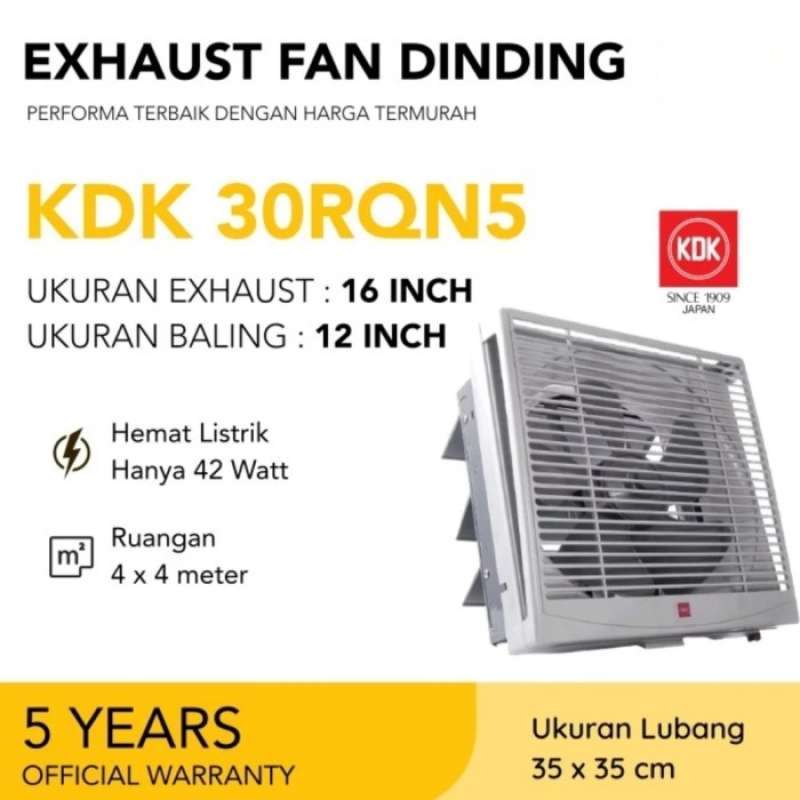 Promo Kdk : 30rqn Wall Exhaust Fan Hexsos Dinding 12 Inch 30 Rqn 5 ...
