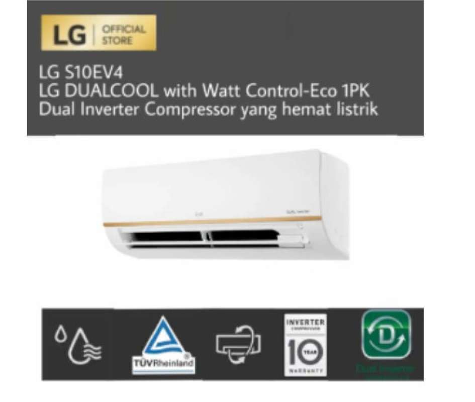 Promo Lg Ac 1pk 1 S10ev4 Pk Dual Inverter Compressor Watt Control ...