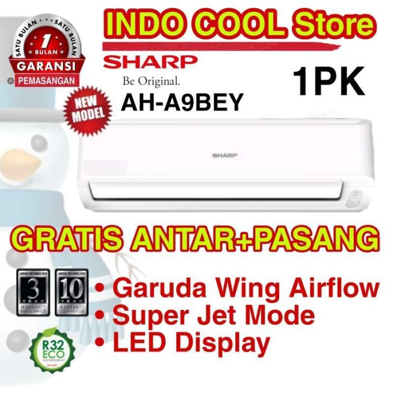 Promo Ac Sharp Split 1pk Ah-a9bey (gratis Pasang+antar) Tbk Diskon 23% ...