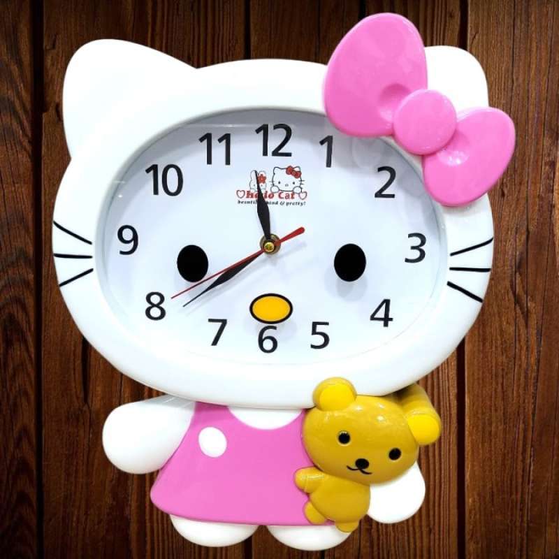Promo Jam Dinding Hello Kitty Dan Doradmin Mesin Sweep Diskon 23% Di ...