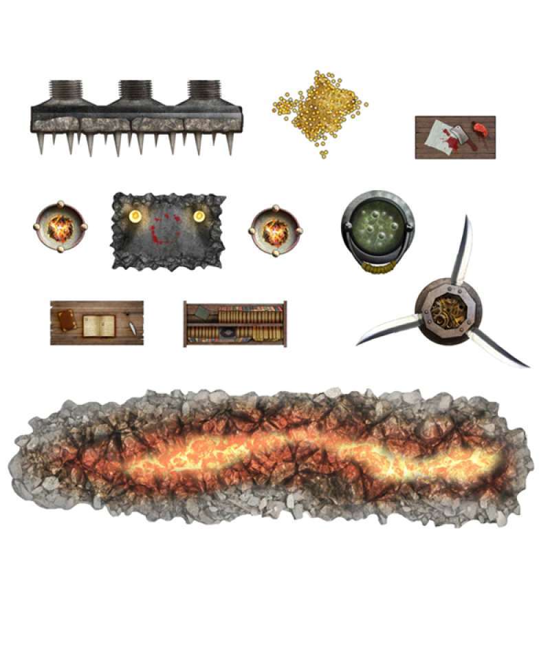 Jual Loke Battle Mats Add - On Scenery For Rpg Maps Dungeon Decorations ...