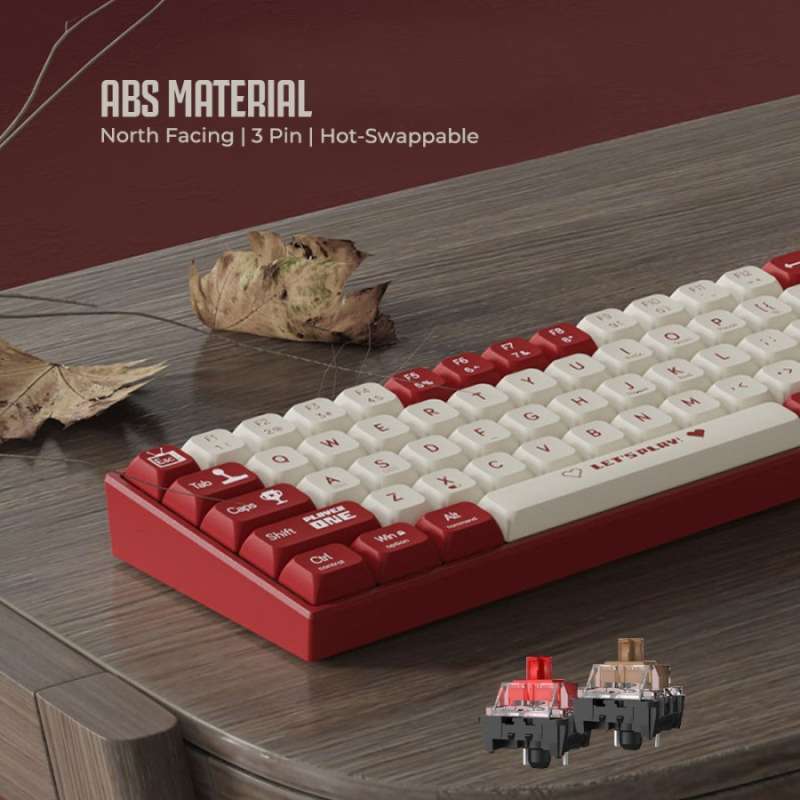 Jual Ajazz Ak680 Dual Tone 65% Rgb Mechanical Keyboard Wired Rainbow ...