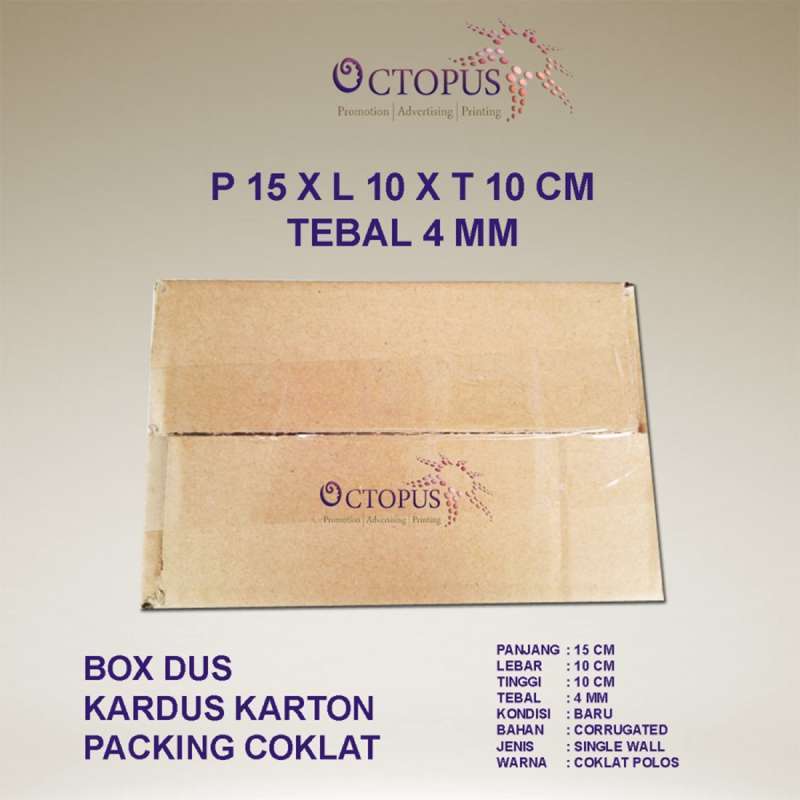 Jual P 15 X L 10 X T 10 Cm Tebal 4 Mm Box Dus Karton Kardus Packing ...