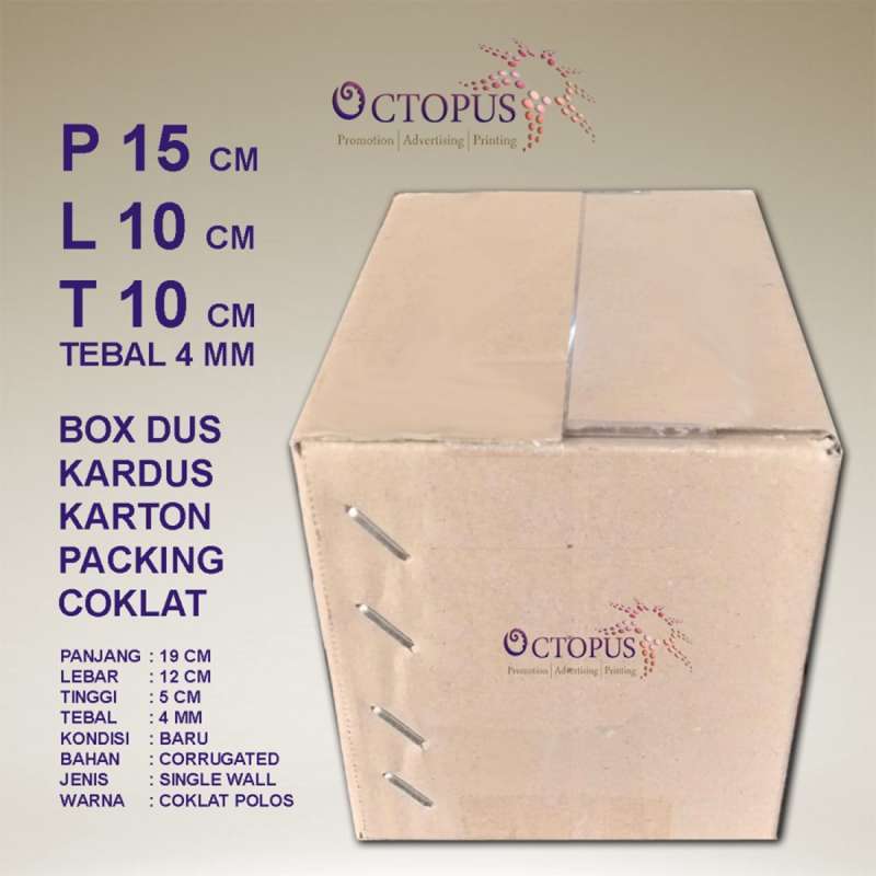Jual P 15 X L 10 X T 10 Cm Tebal 4 Mm Box Dus Karton Kardus Packing ...