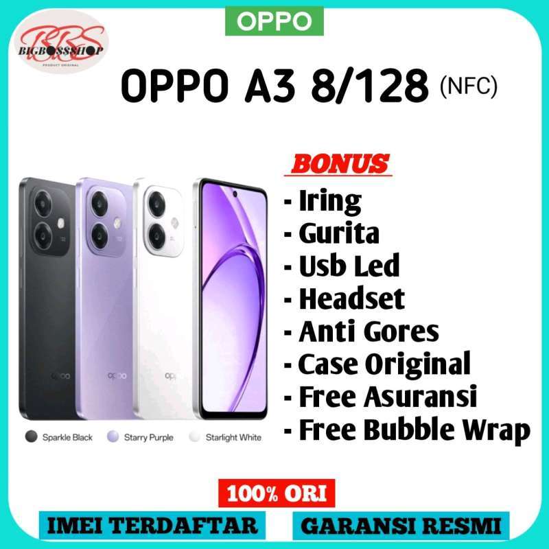 Promo Oppo A3 8/128 Gb Garansi Resmi + Bonus Diskon 12% Di Seller Bigboss Shop - Kartini, Kota ...
