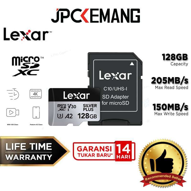 Promo Jpc Kemang Lexar Microsd Silver Plus 128gb 205mb/s Uhs-i ...