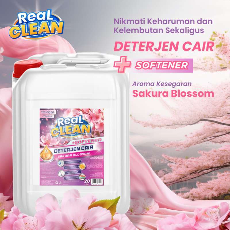 Promo Real Clean Detergent Cair 20 Liter - Deterjen Cair Laundry Liquid ...