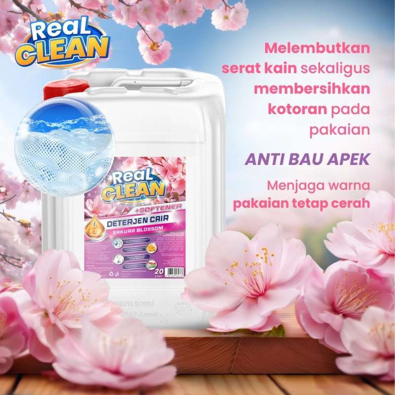 Promo Real Clean Detergent Cair 20 Liter - Deterjen Cair Laundry Liquid ...