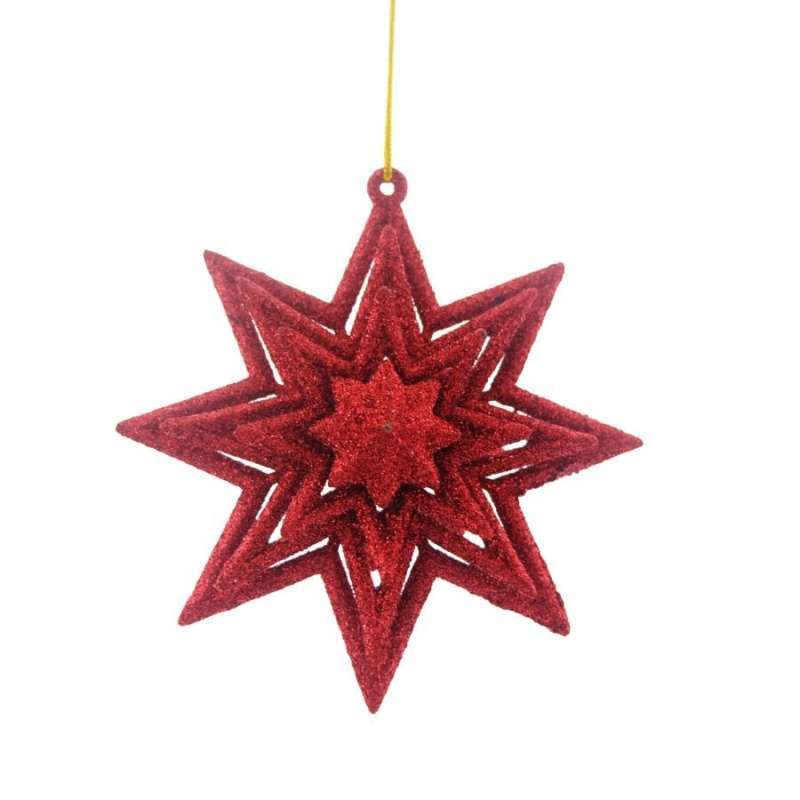 Promo 8 Stars Ornament / Ornamen Natal / Hiasan Natal Diskon 50% Di ...