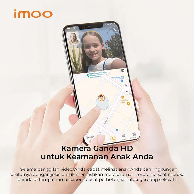 Jual Imoo Z7 Watch Phone Jam Anak Pintar Front & Rear Dual Camera Video ...
