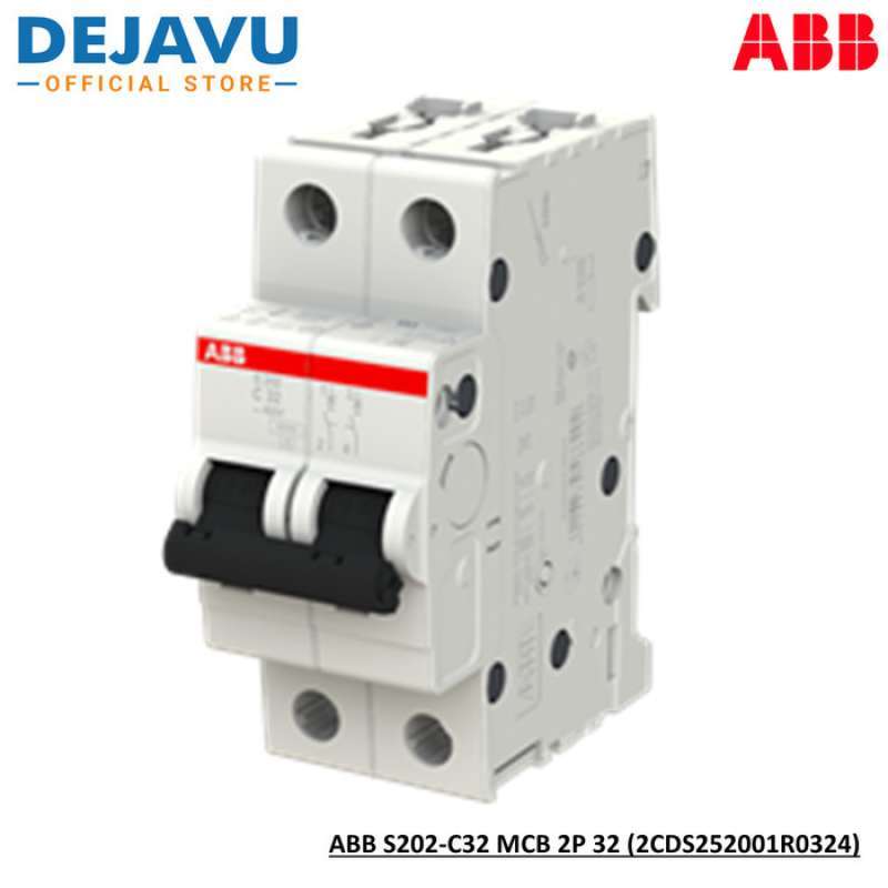 Jual Mcb 2p 32a Abb S202-c32 / Miniature Circuit Breaker - 2p - C - 32 A - 6ka (2cds252001r0324 ...