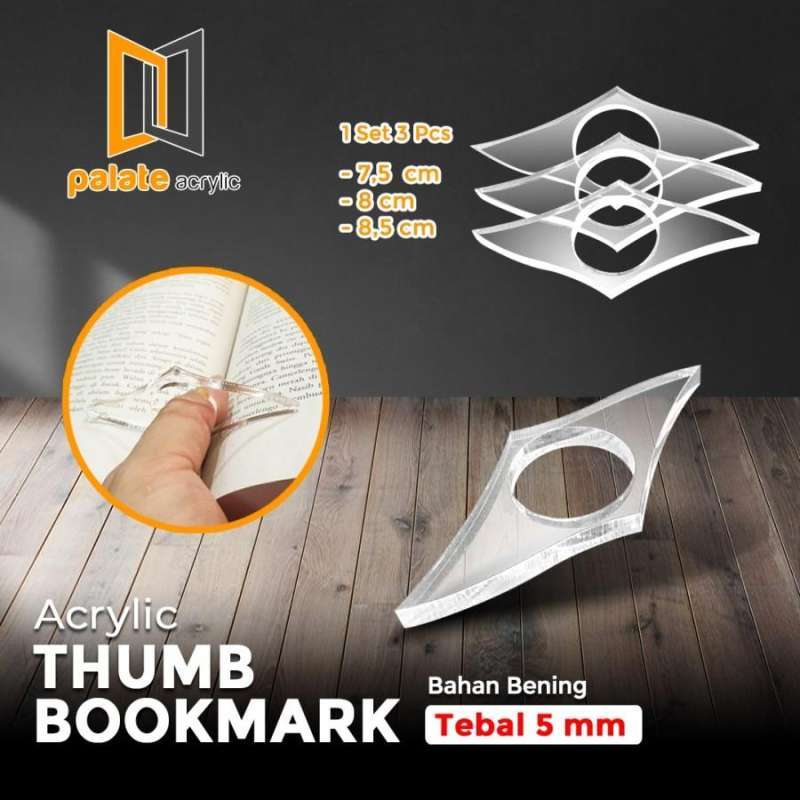 Jual Akrilik / Acrylic Thumb Book / Support Book Page Holder Bookmark ...