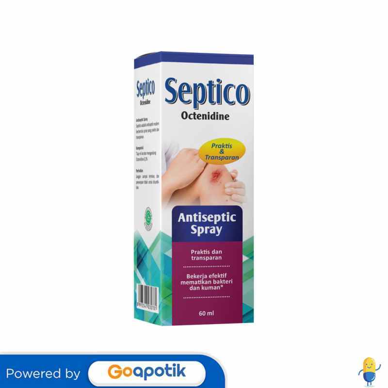 Jual Septico Antiseptic Spray 60 Ml Botol Di Seller Apotek Sapphire ...