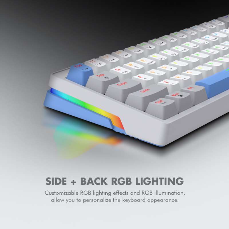 Promo Armaggeddon Mechanical Keyboard Gmk 100 Triple Mode Bluetooth Rgb ...