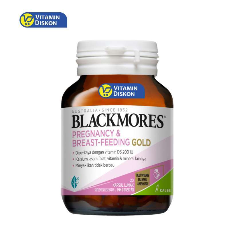 Jual Blackmores Pregnancy And Breastfeeding Gold Bpom Kalbe - 20 Caps ...