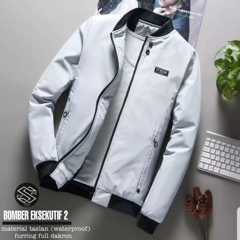 Jual Akn Jaket Bomber Polos Eksekutif Pria Anti Air Waterproof Original ...
