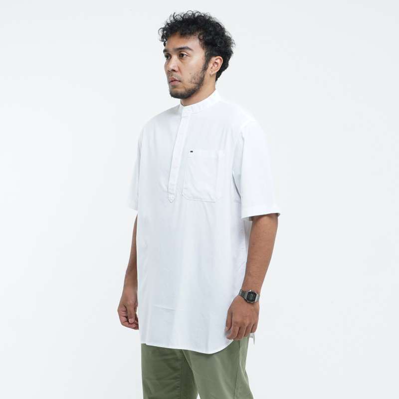 Jual M Gee Kemeja Koko Kurta Mgee Lengan Pendek Adam C005 White Di ...