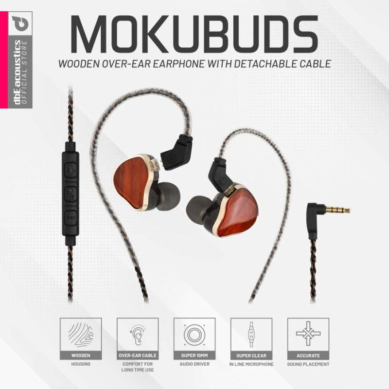 Jual Dbe Mokubuds Wooden Wired Earphone In Ear Monitor Iem Ear Phone ...