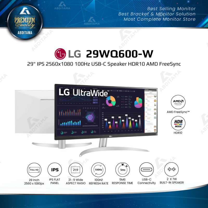 Jual Monitor Ultrawide Lg 29wq600-w 29 Ips 2560x1080 100hz Hdmi Dp USB ...