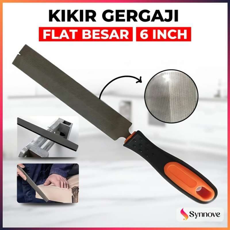 Promo Kikir Gergaji T12 Material Baja Kikir Besi Flat 6 Inch Kikir ...