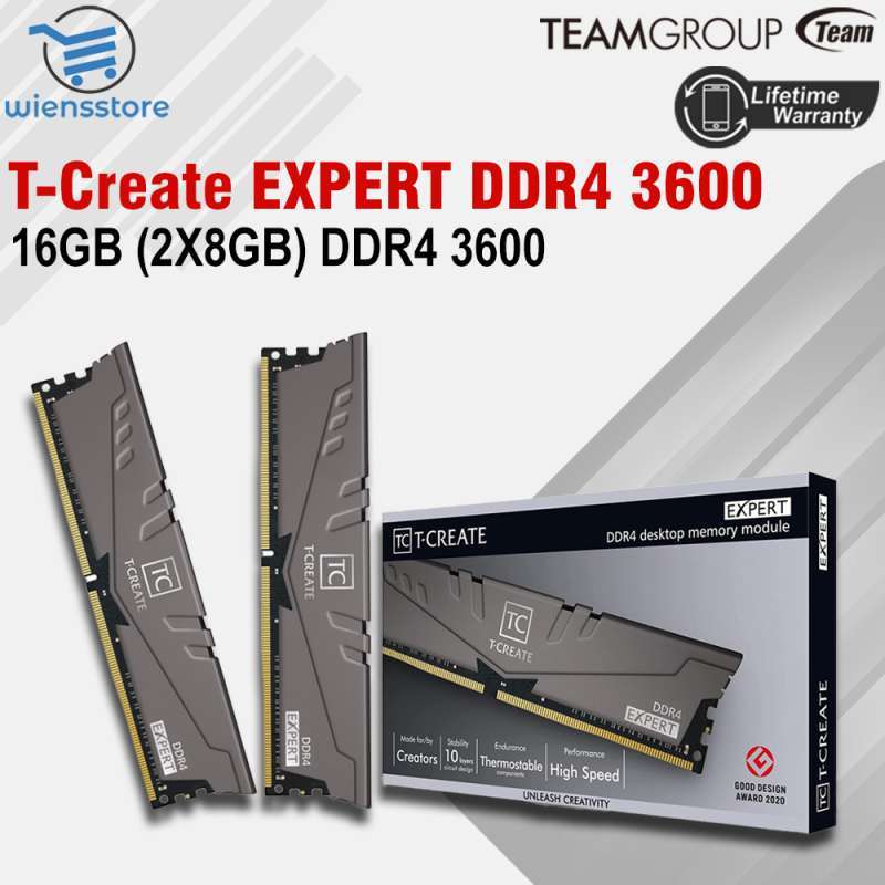 Jual Team T-create Expert 32gb (2x16gb) Ddr4 3600mhz – Gray Memori RAM ...