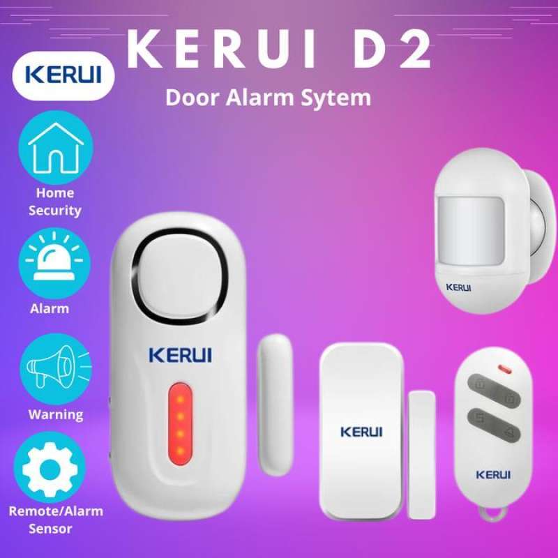 Jual Alarm Keamanan Kerui D2 Sensor Pintu Dan Jendela Dengan Remote Set ...