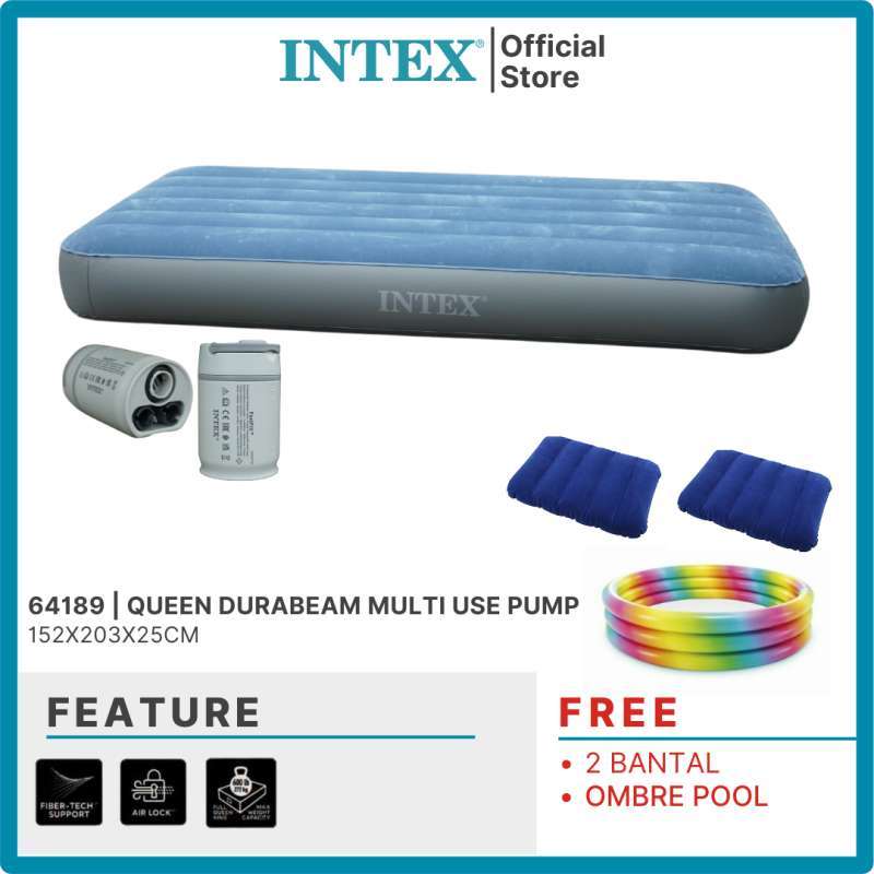 Promo Intex Kasur Angin Queen Durabeam Multi Use Pump 64189 Diskon 36% ...
