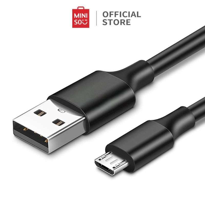 Promo Miniso Kabel Data Micro USB 1m Cangkang Aluminium Yang Dikepang 2 ...