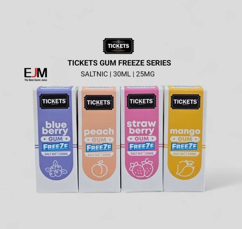 Jual Salt - Ejm Tickets Peach Gum Freeze 30ml 25mg By Ejm Liquid Pods ...