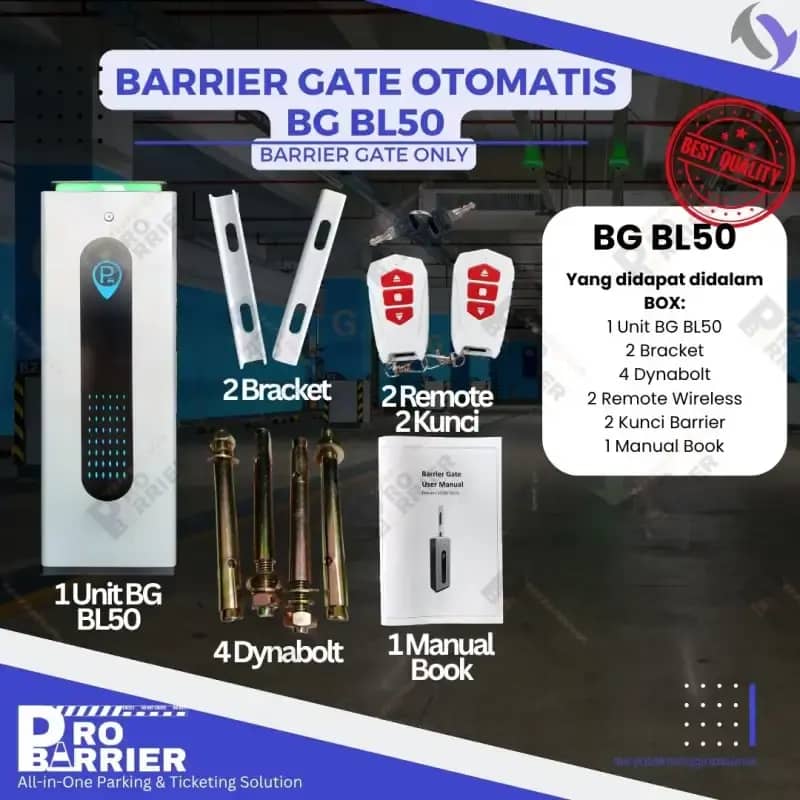 Jual Barrier Gate Bl50 Bldc Brushless Motor 24v DC Sistem Palang Parkir ...