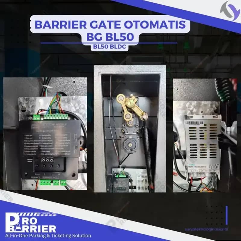 Jual Barrier Gate Bl50 Bldc Brushless Motor 24v DC Sistem Palang Parkir ...