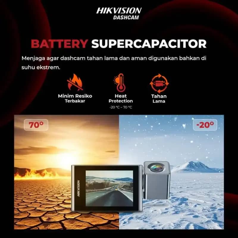 Promo Hikvision C8 Pro Car Dash Cam 4k Uhd Resolution Night Vision Adas ...