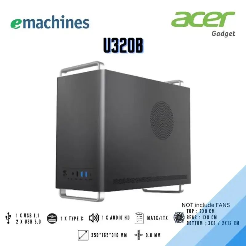 Jual Case Acer Emachines C2 U320b U320w | M-atx Casing Pc - Hitam Di ...