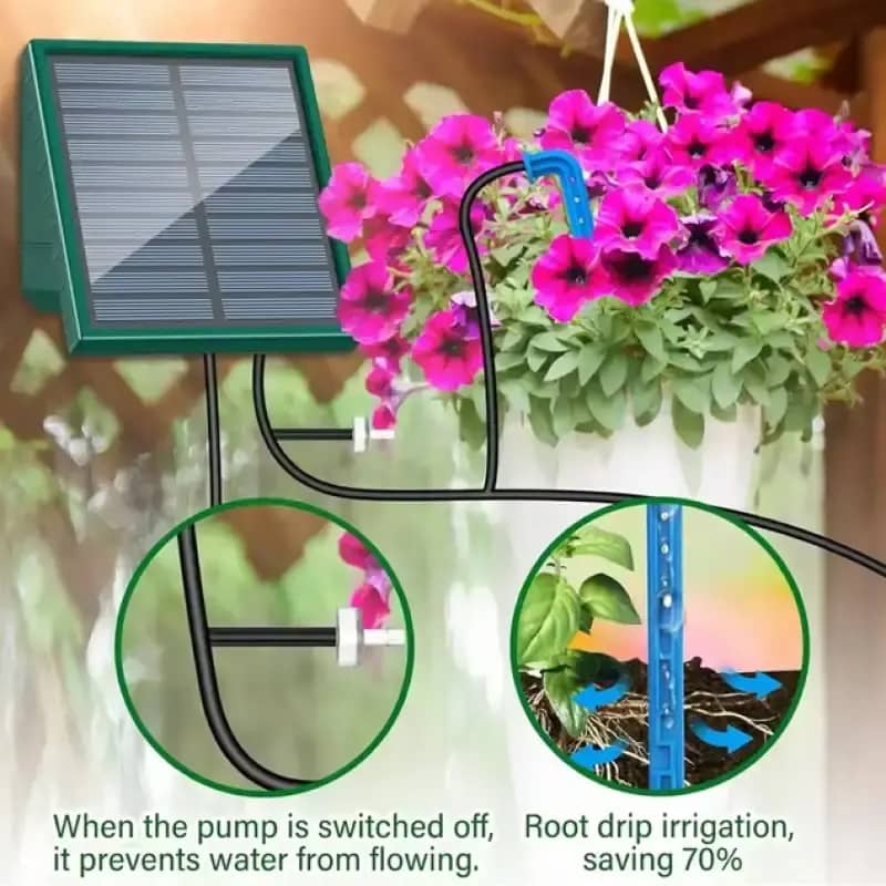 Jual Automatic Water Digital Garden Solar Panel Timer Alat Penyiram Air ...