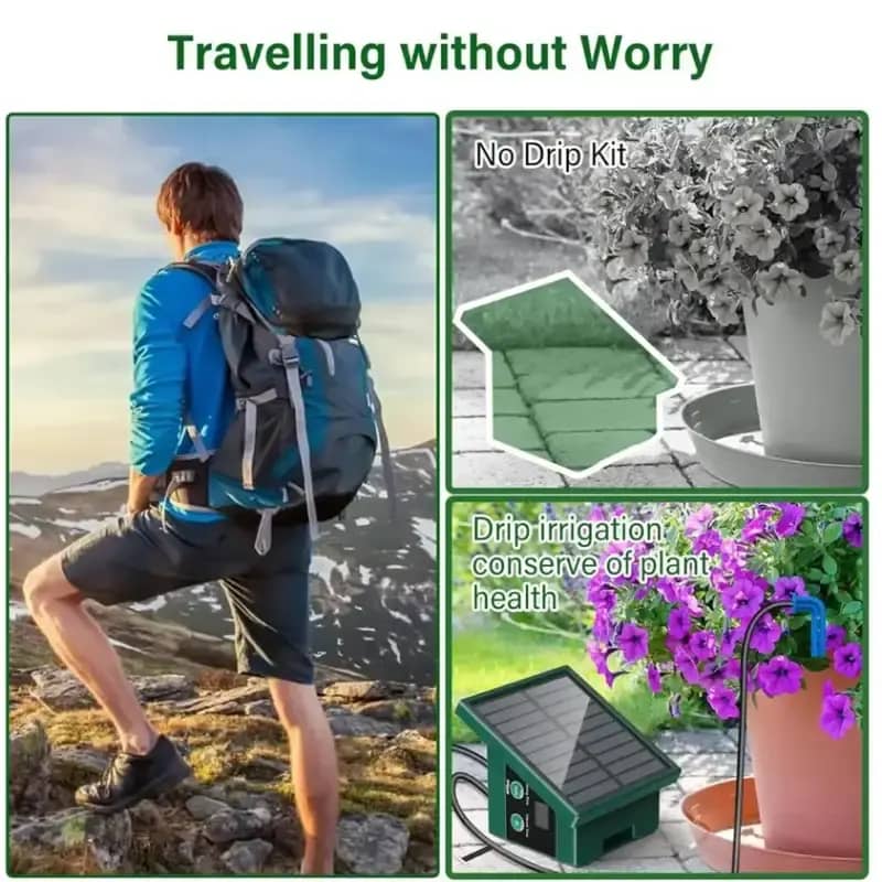 Jual Automatic Water Digital Garden Solar Panel Timer Alat Penyiram Air ...