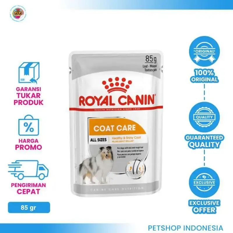 Jual Royal Canin Coat Care Pouch 85g - Makanan Basah Perawatan Bulu Di ...