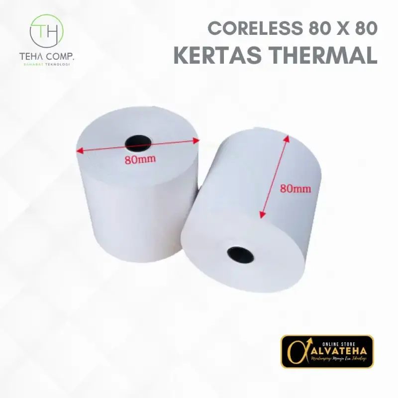 Jual Kertas Thermal Paper Printer Kasir Struk Nota Termal 80 X 80 Mm ...