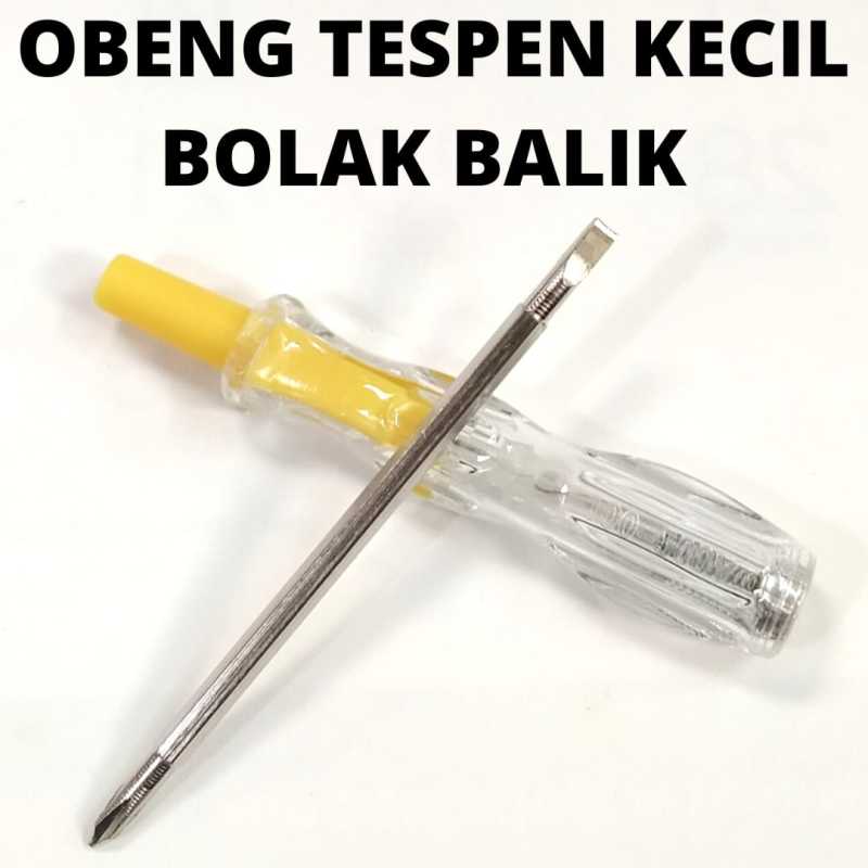 Jual Obeng Tespen Kecil Bolak Balik / Test Pen Listrik 2 Way / Arus ...