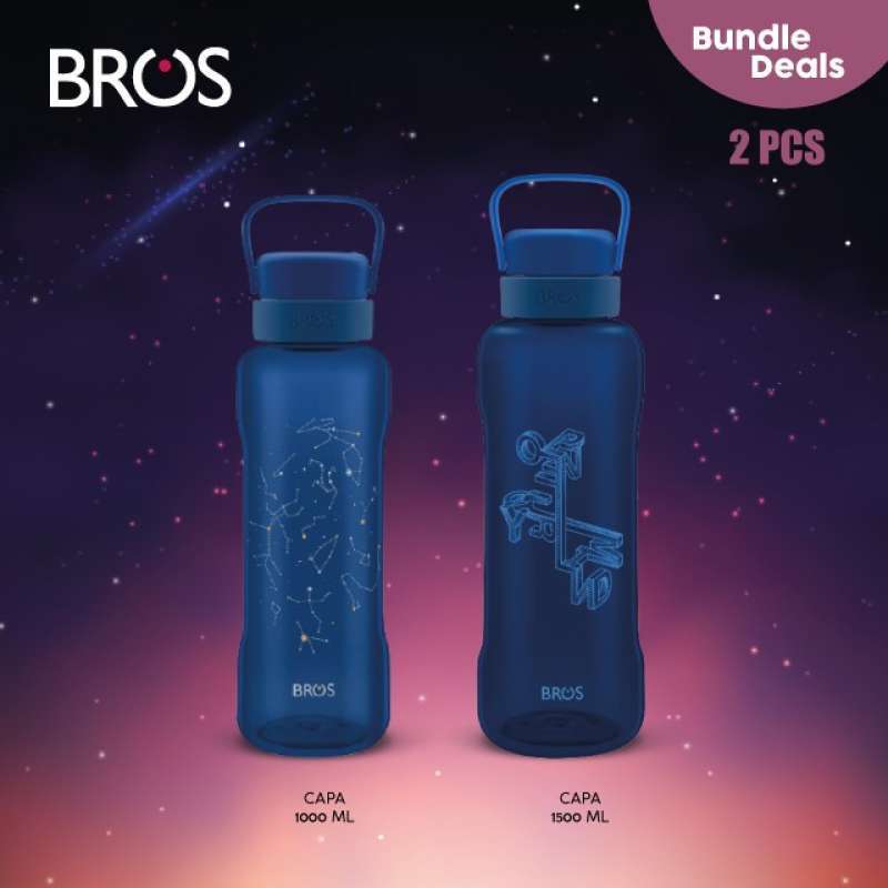 Jual BROS Capa Bundle 2 PCS (1000ml & 1500ml) Botol Minum Keluarga A ...