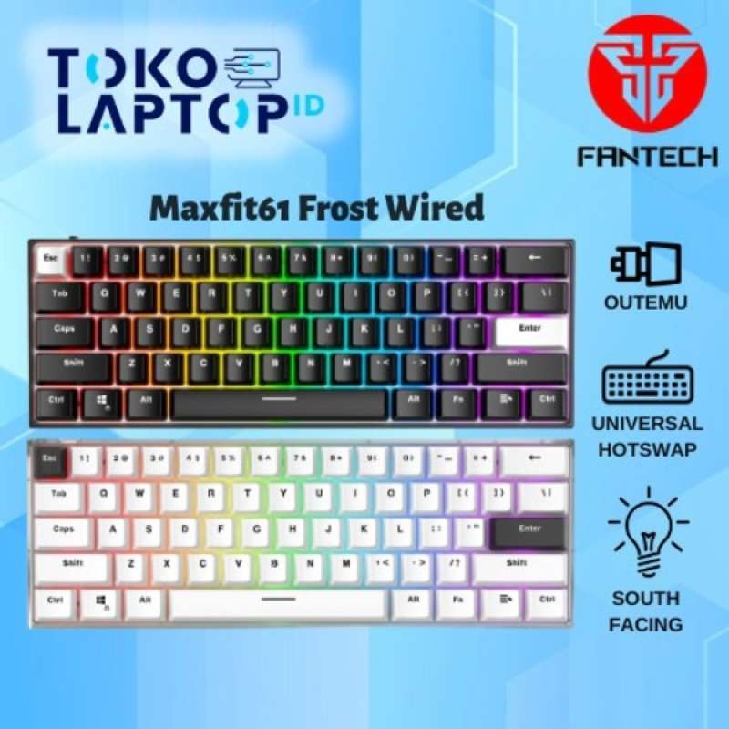 Jual Fantech MK857 Maxfit61 Frost Wired RGB 60% Mechanical Gaming ...