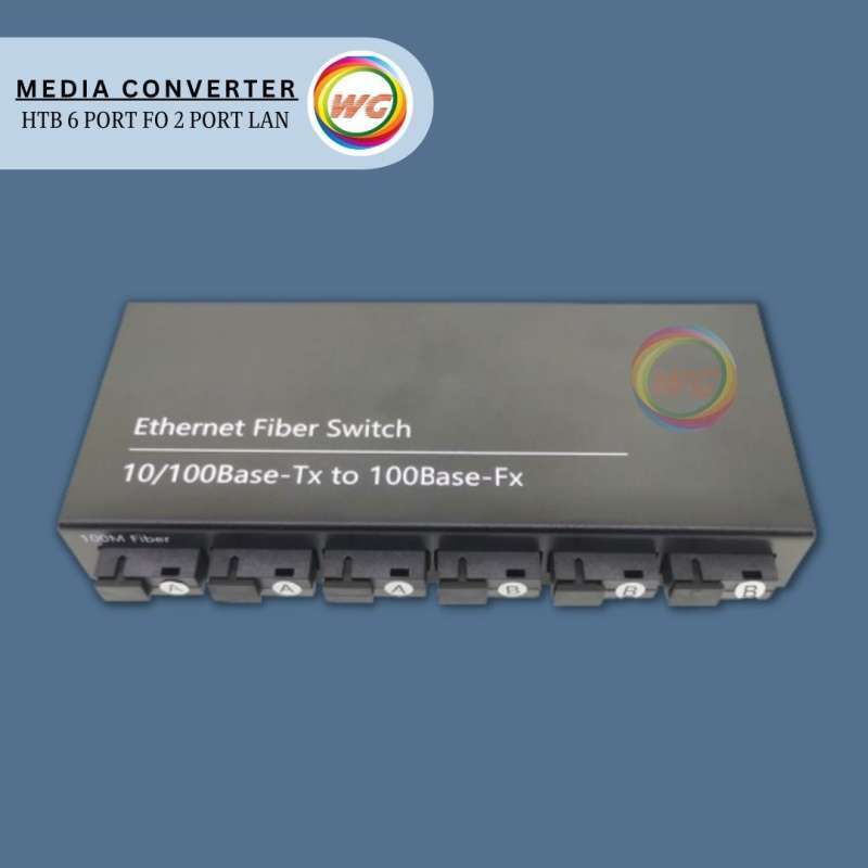 Jual Media Converter 6 FO 2 LAN (RJ45) 6 SC Fiber Optic 2 Ethernet 100 ...