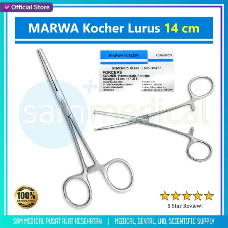 Jual Marwa Kocher Lurus / Kocher Haemostatic Forceps / Klem Kocher 14cm ...