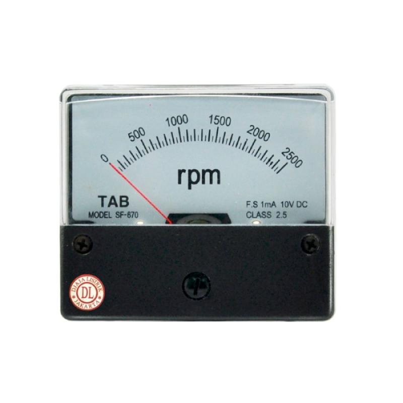 Jual Tachometer / Rpm Meter Analog 0 - 2500 Rpm- 1ma 10v Dc Tab Di ...