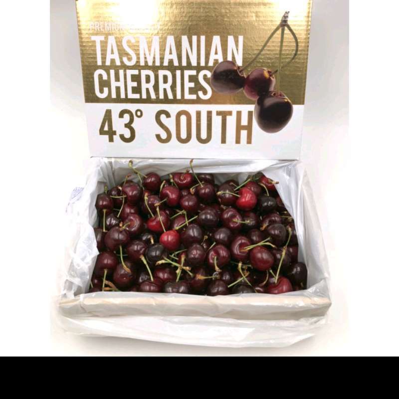 Jual Cherry Red Tasmania Jumbo Manis Size 30-32 Mm 2 Kg / Box Di Seller ...